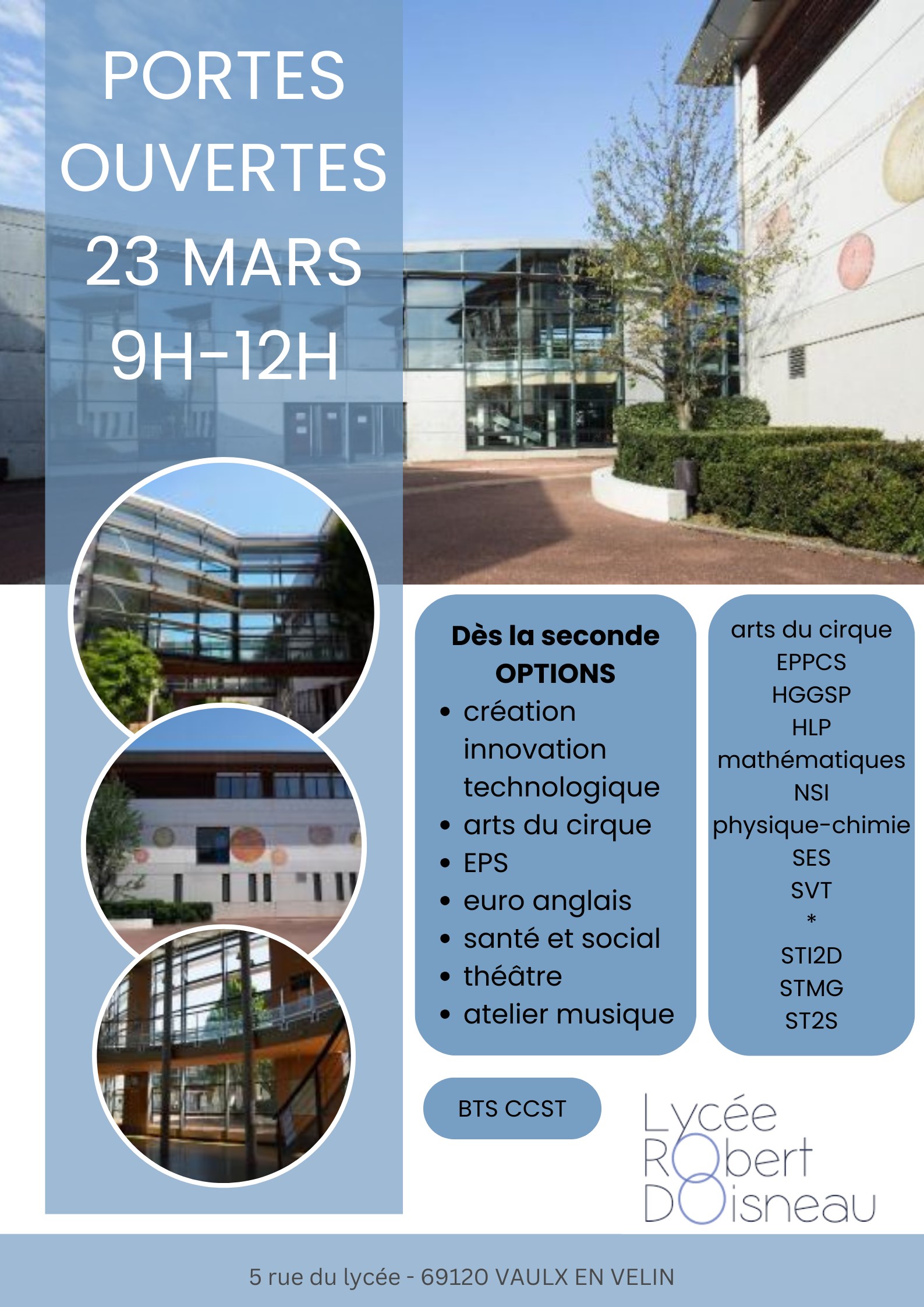 Portes ouvertes Lycée Robert Doisneau Vaulx en Velin – Collège Paul Vallon